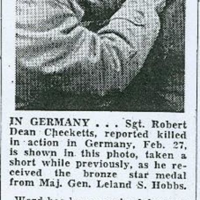 Robert Checketts (1923-1945) | Obituary