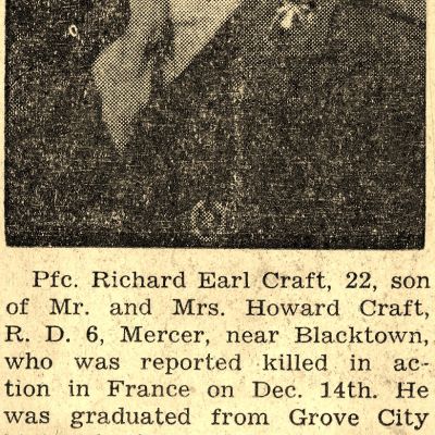 Richard Craft (1922-1944) | Obituary