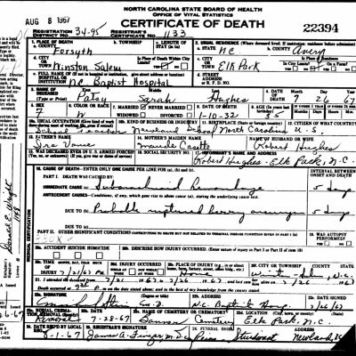 Patsy Hughes (1932-1967) | Obituary