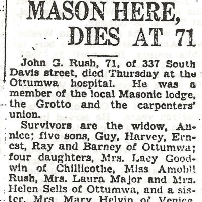 John Rush (1864-1935) | Obituary