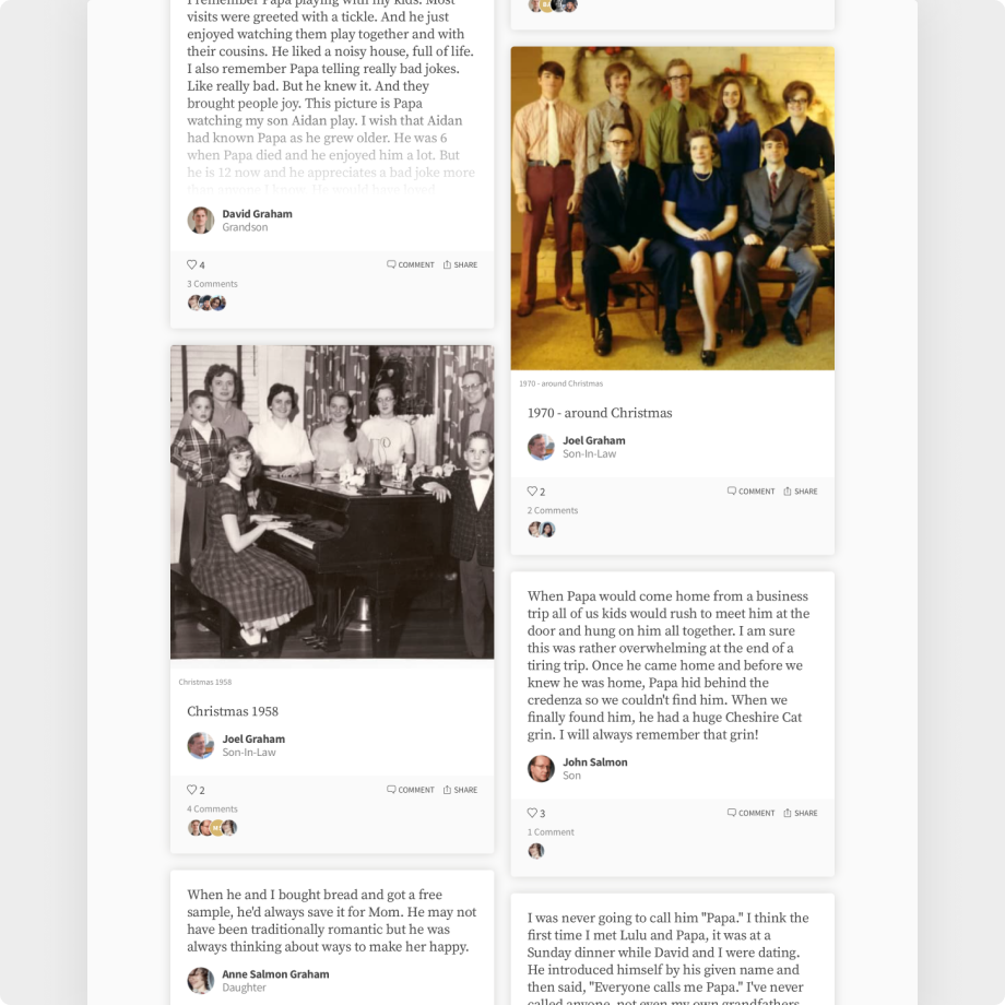 Create an Online Memorial and Share Memories | We Remember