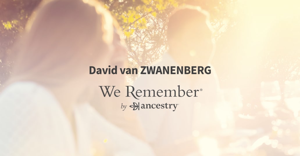 David van ZWANENBERG (-2022) | Obituary